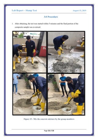 Slump test report | PDF