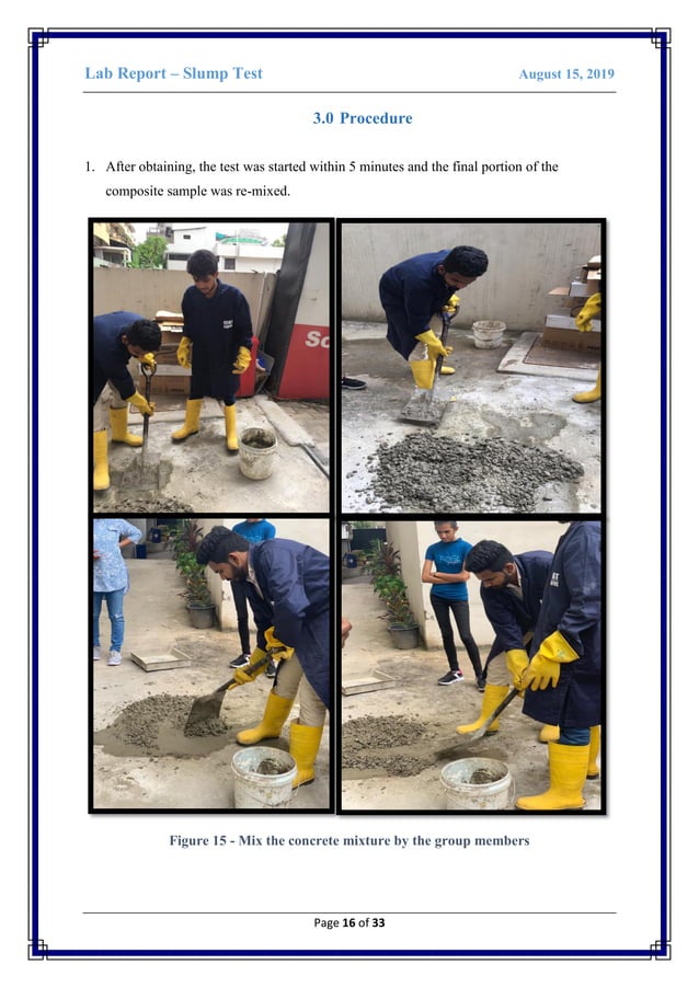 Slump test report | PDF