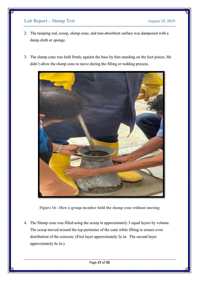 Slump test report | PDF