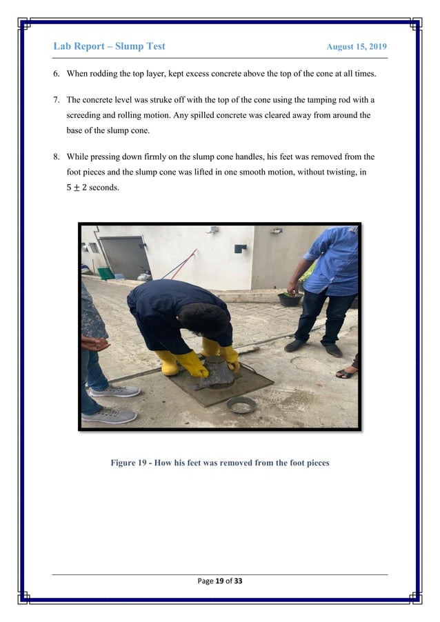 Slump test report | PDF