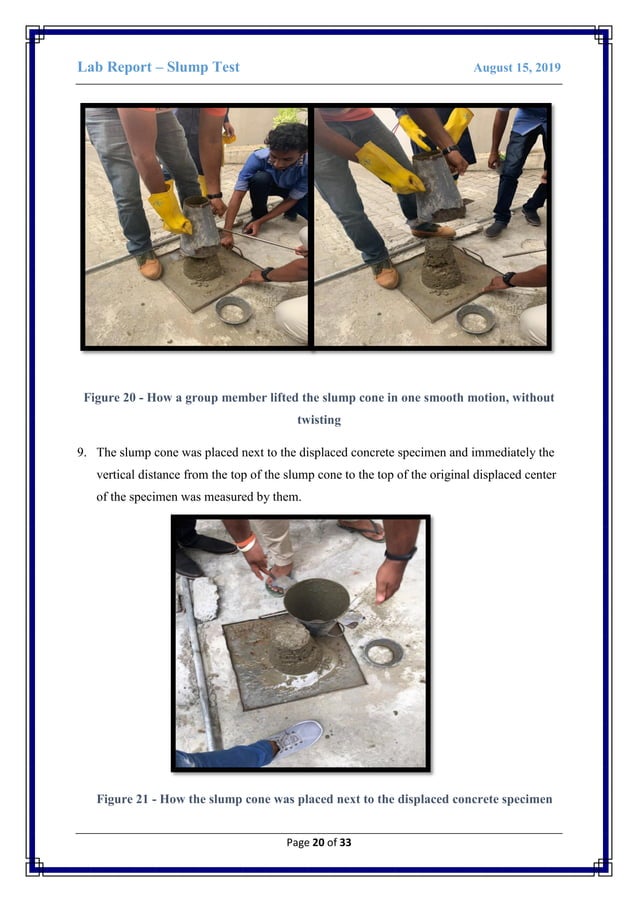 Slump test report | PDF