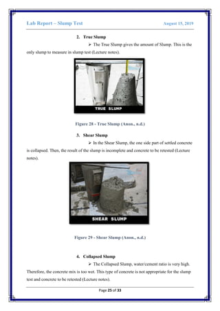 Slump test report | PDF