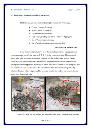 Slump test report | PDF