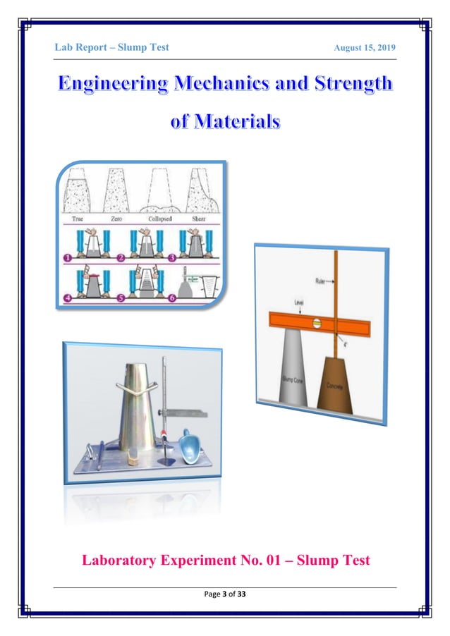 Slump test report | PDF