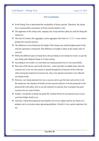 Slump test report | PDF