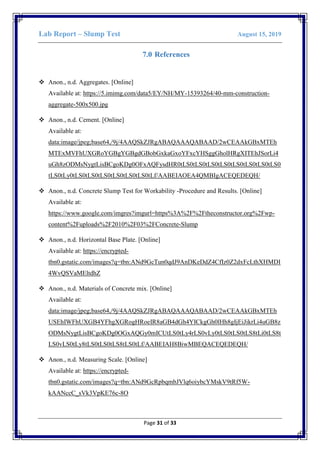 Slump test report | PDF