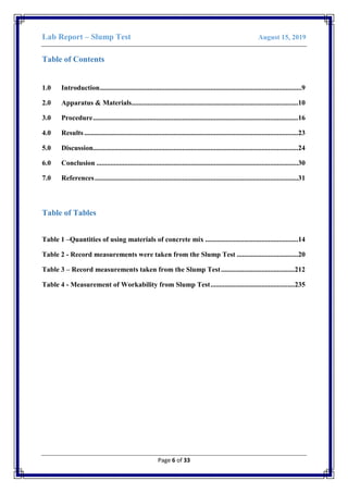 Slump test report | PDF
