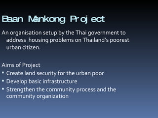 Slum Regeneration Bang Bua Bangok | PPT