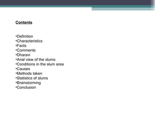 Slums in India | PPT