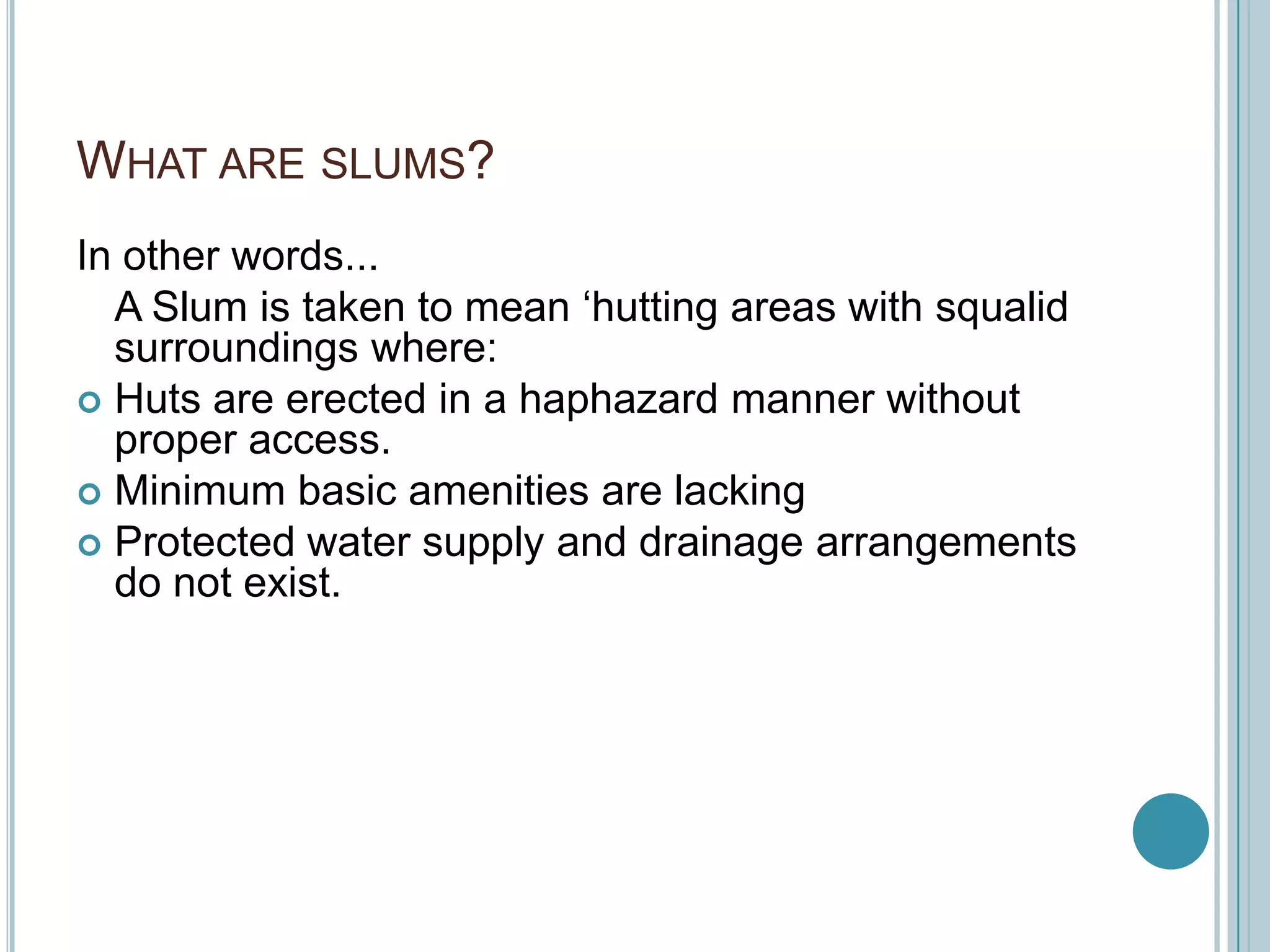 Slums In India | PPTX