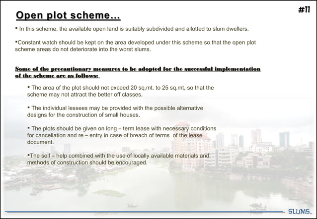 Slums | PPT | Developmental Sites | Real Estate