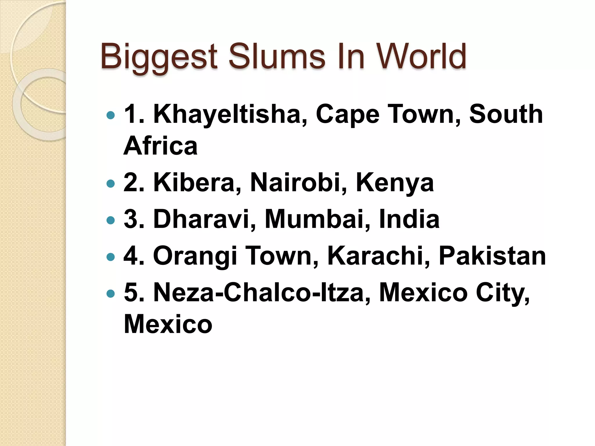 Slums | PPTX
