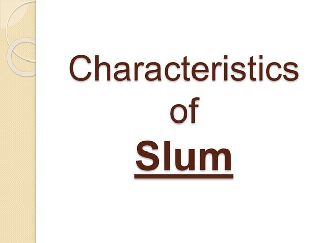 Slums | PPTX
