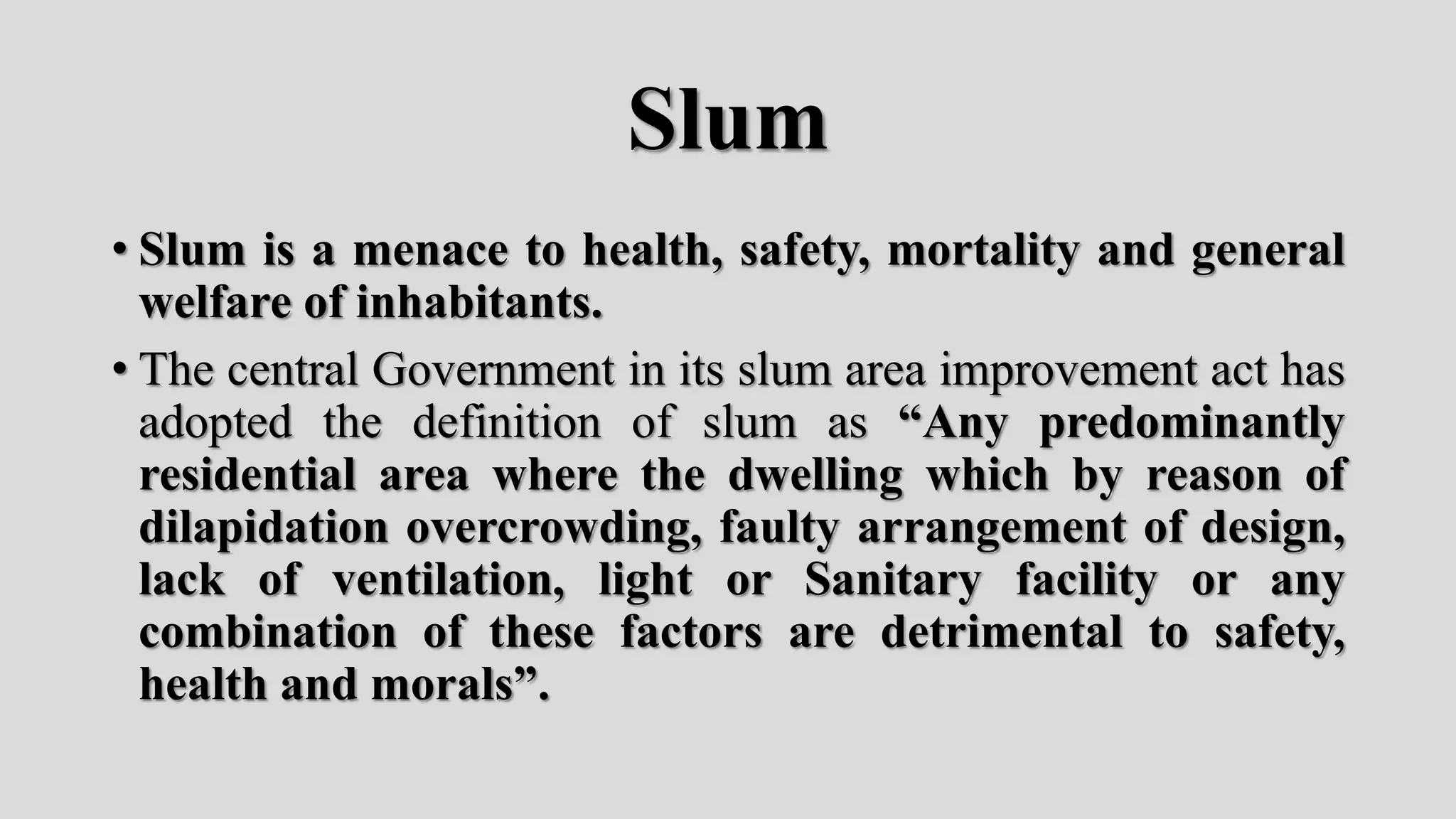 Slums | PPTX