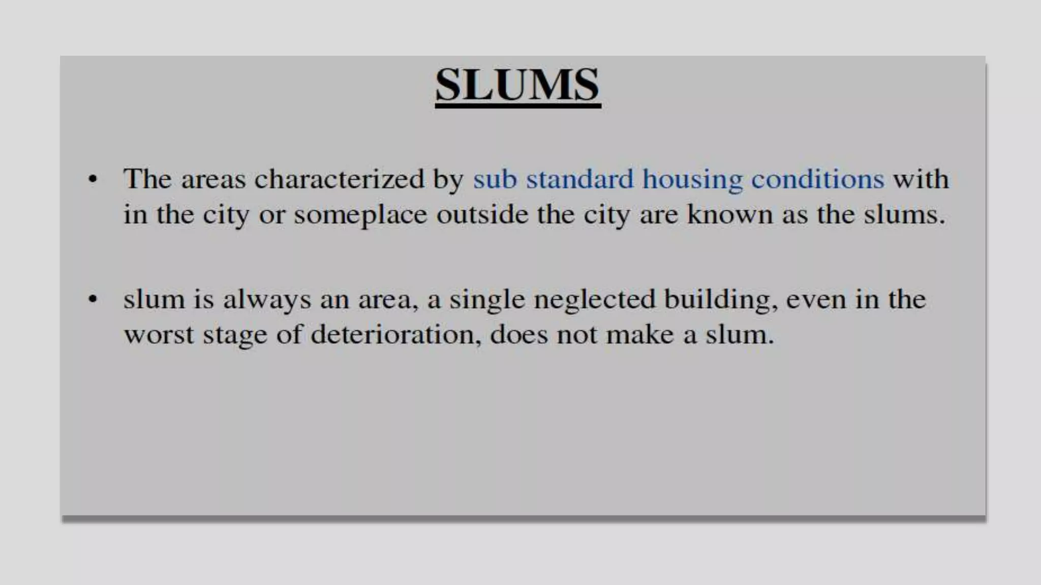 Slums | PPTX