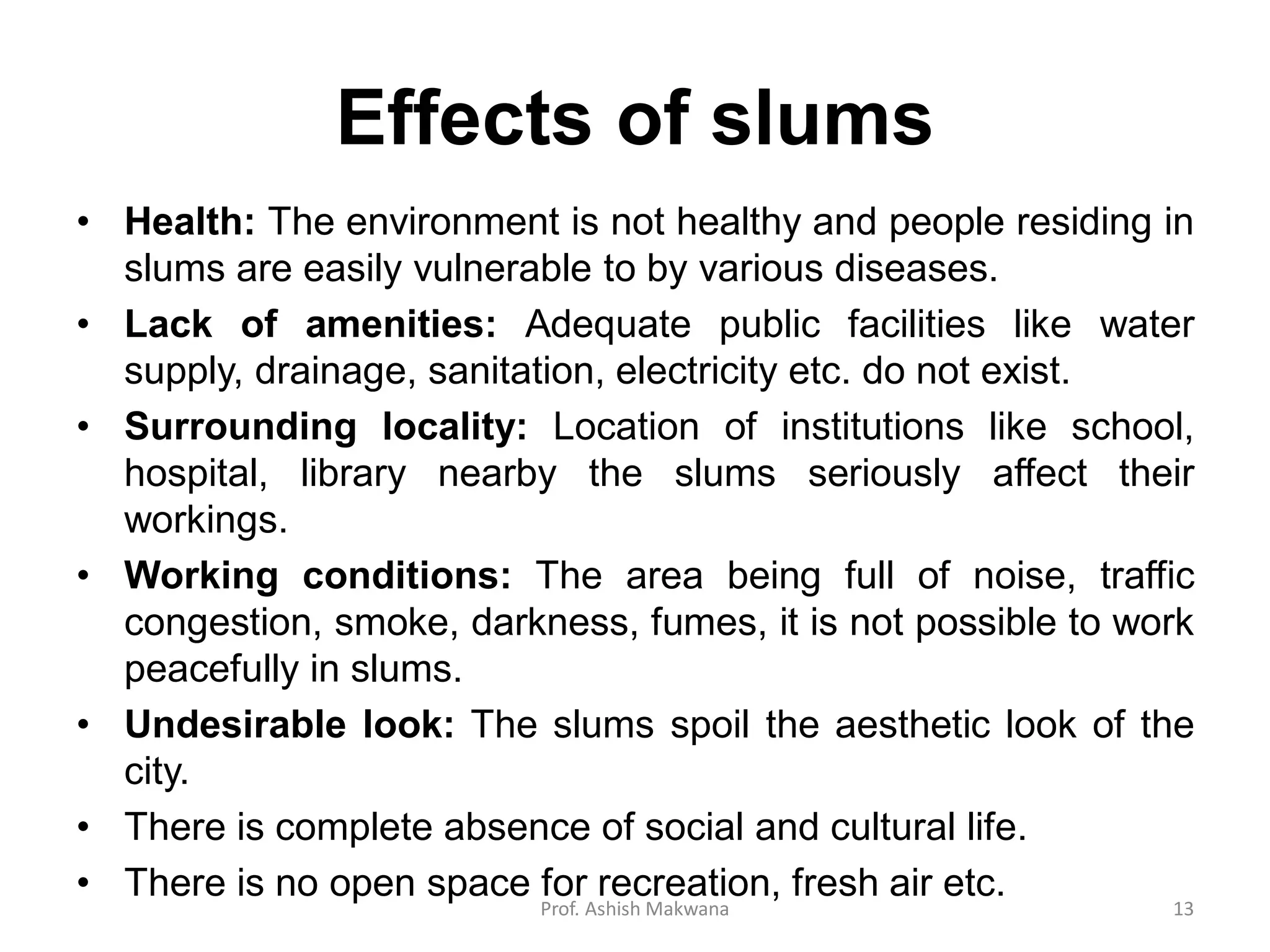 Slums_Building and Town Planning | PDF