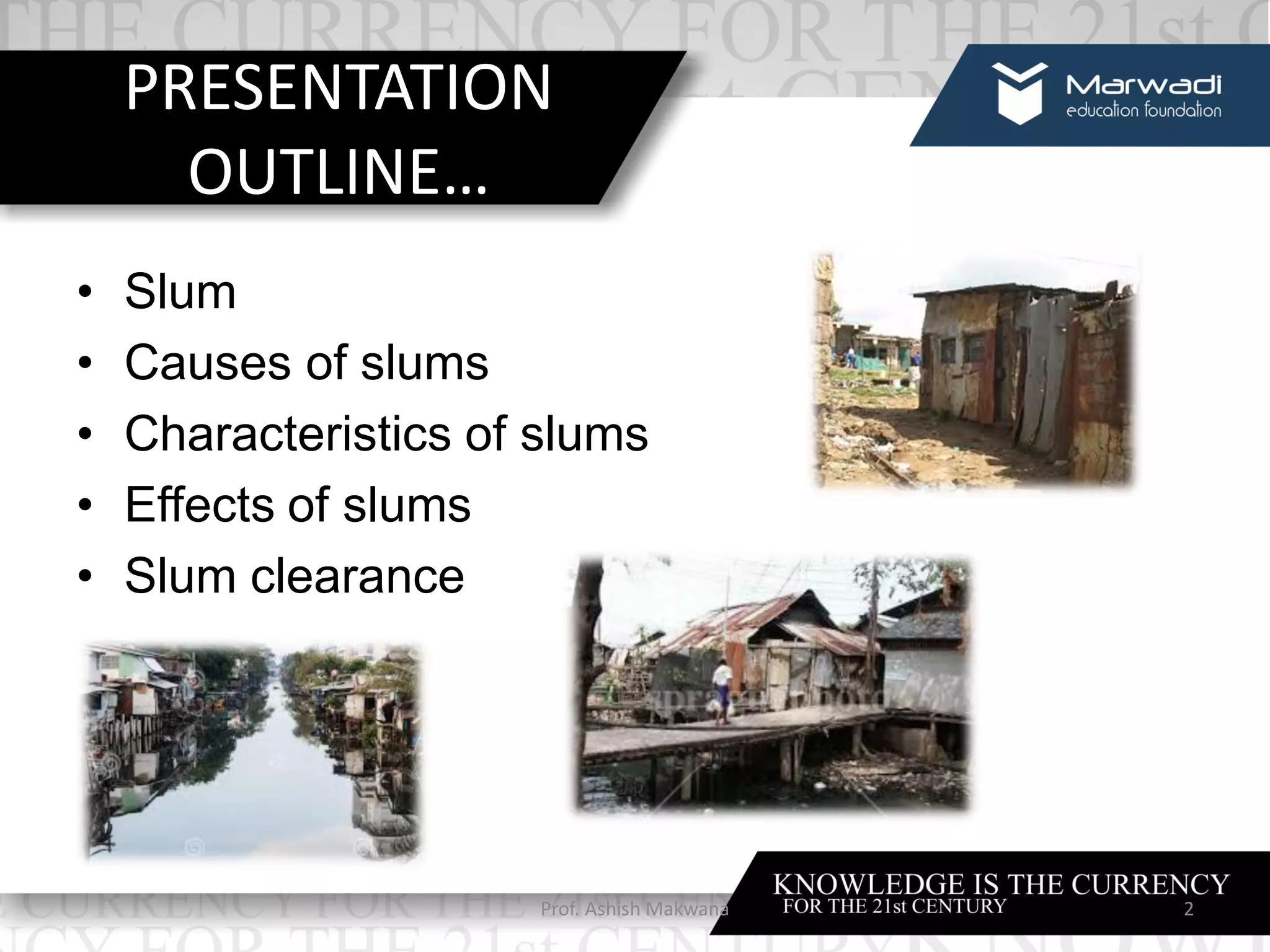Slums_Building and Town Planning | PDF