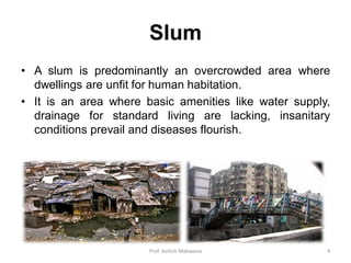 Slums_Building and Town Planning | PDF