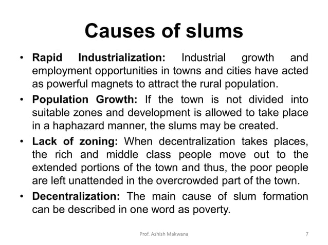 Slums_Building and Town Planning | PDF