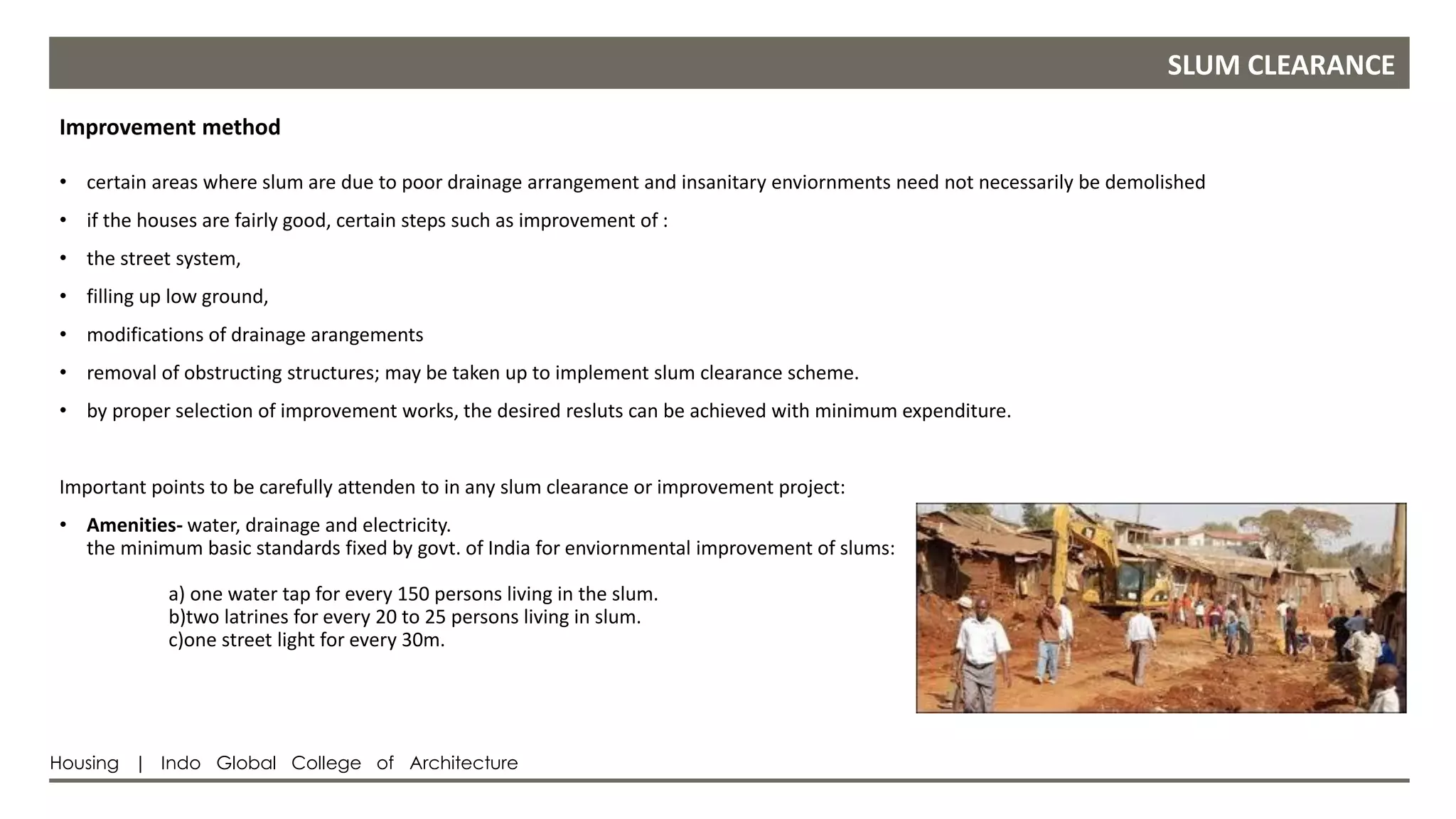 Slums - origin, growth, problems & solutions - B.ARCH STUDY REPORT | PDF