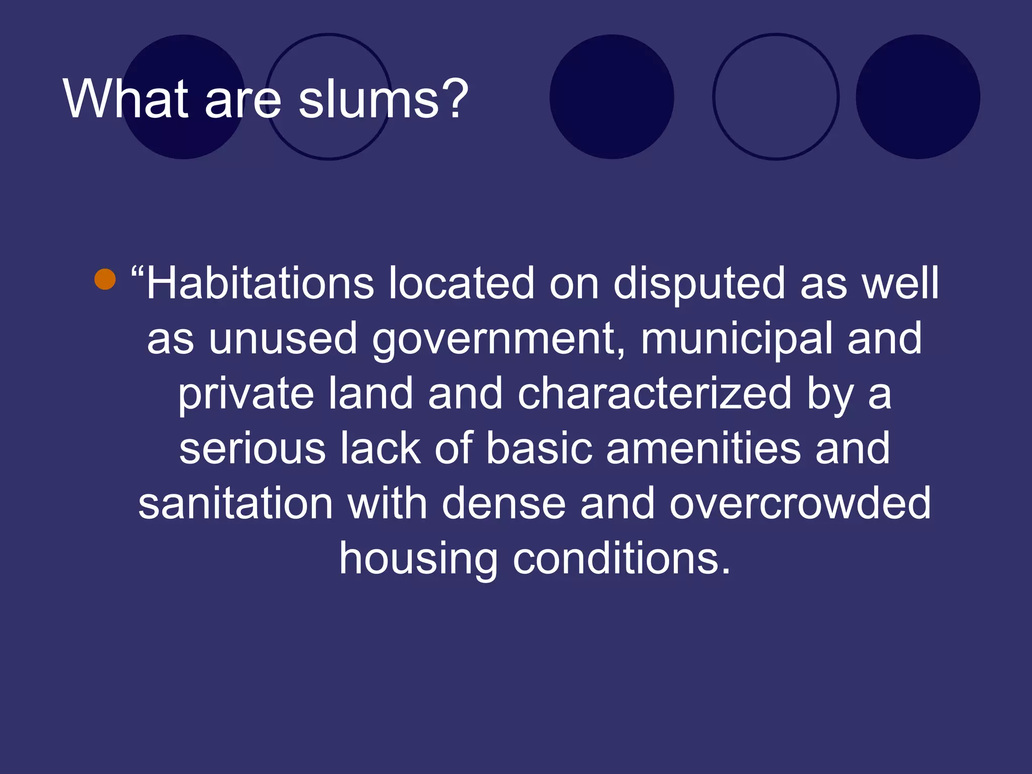 Slums In India | PPT