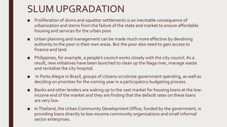 Slum upgradation | PPTX