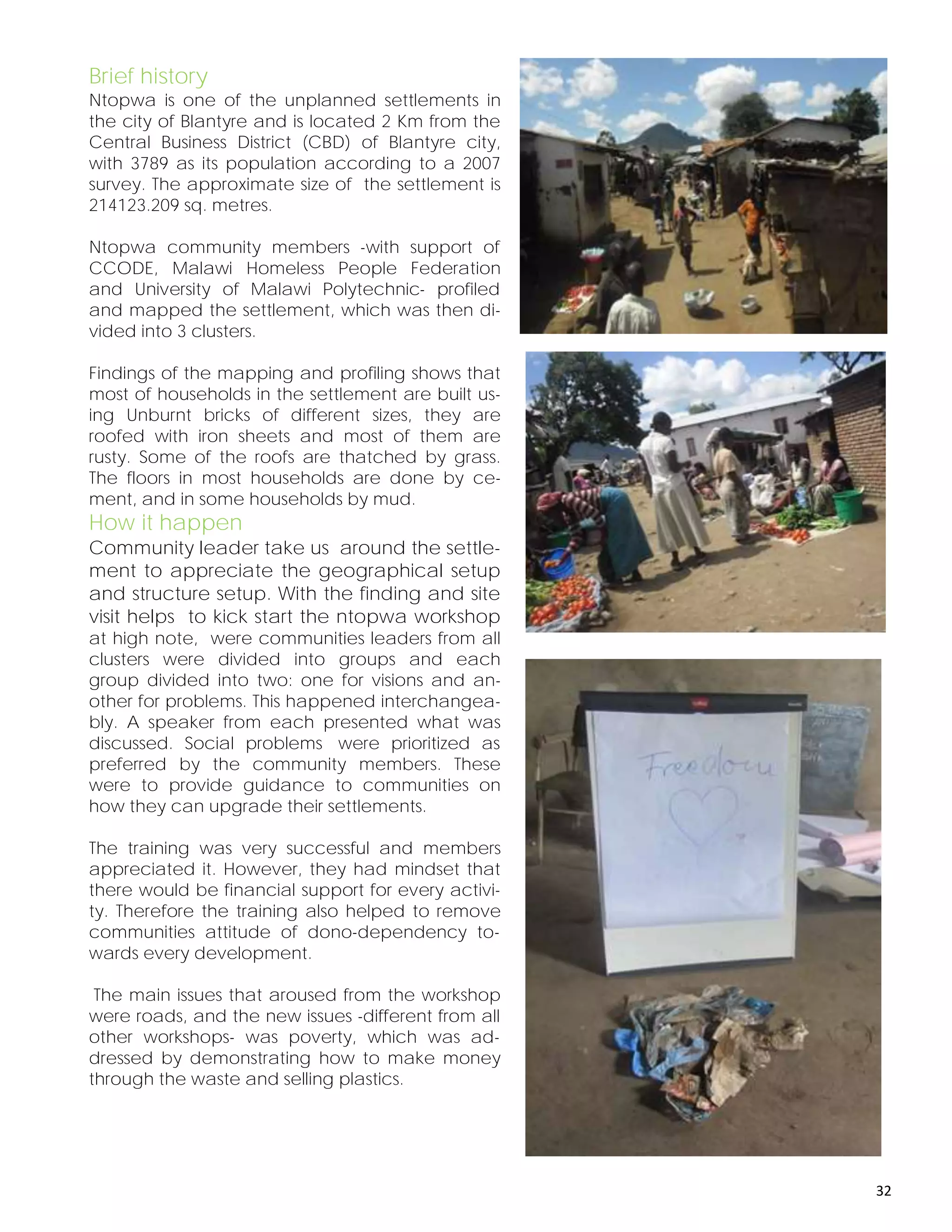 Slum Upgrading Process in malawi | PDF