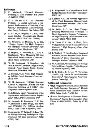 Zero voltage switching resonant power conversion | PDF