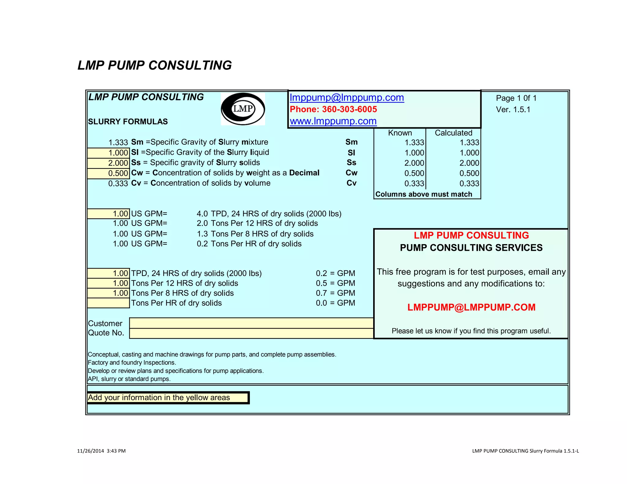 Slurry formula 1.5.1 l | PDF