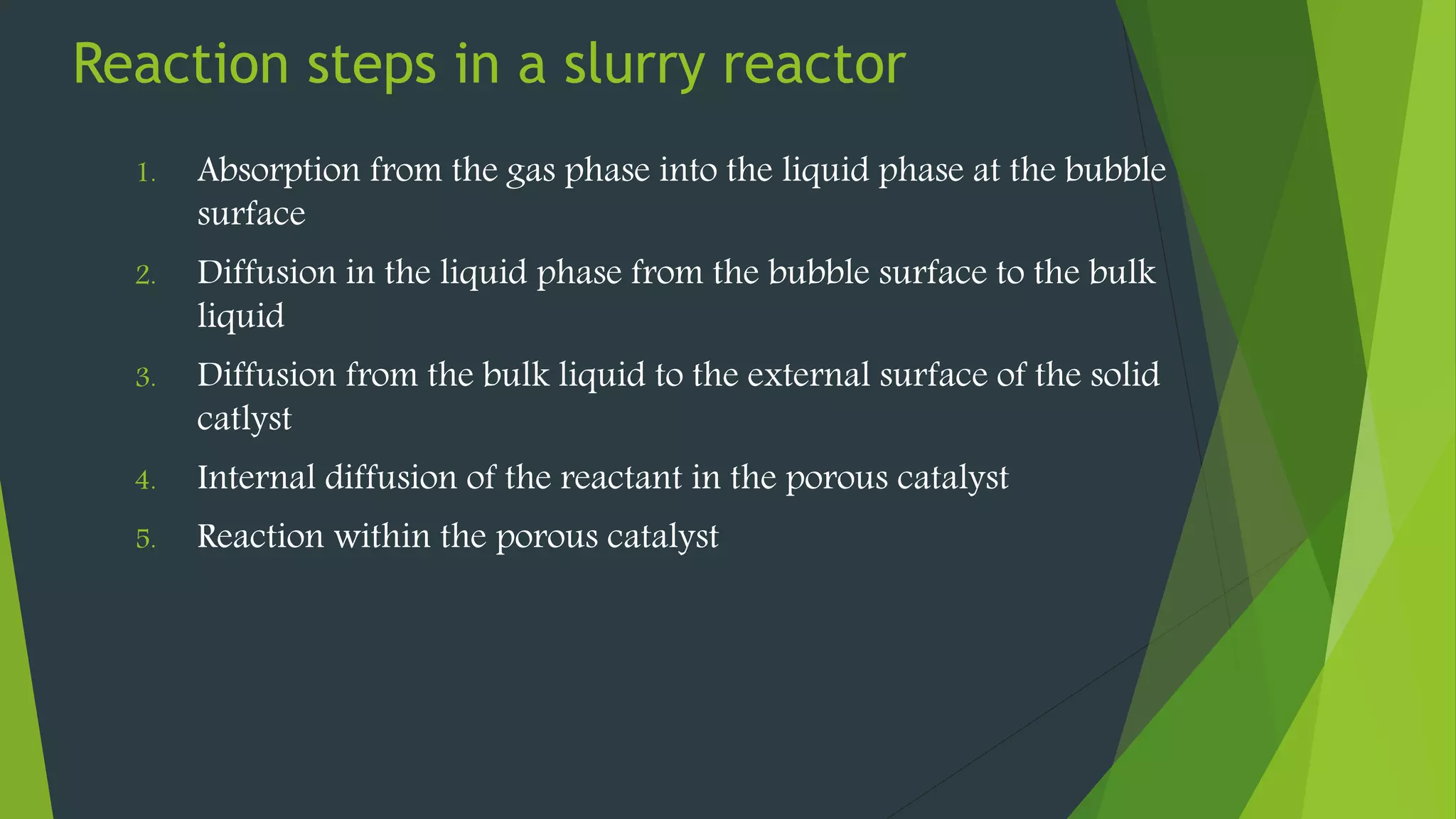 Slurry reactor Presentation Chemical Engineering CL311 | PPTX