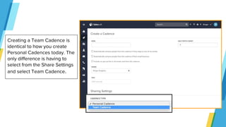 SalesLoft Team Cadences | PDF