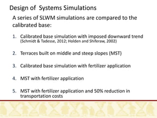 Sustainable Land and Watershed Management (SLWM) practices in the Blue ...