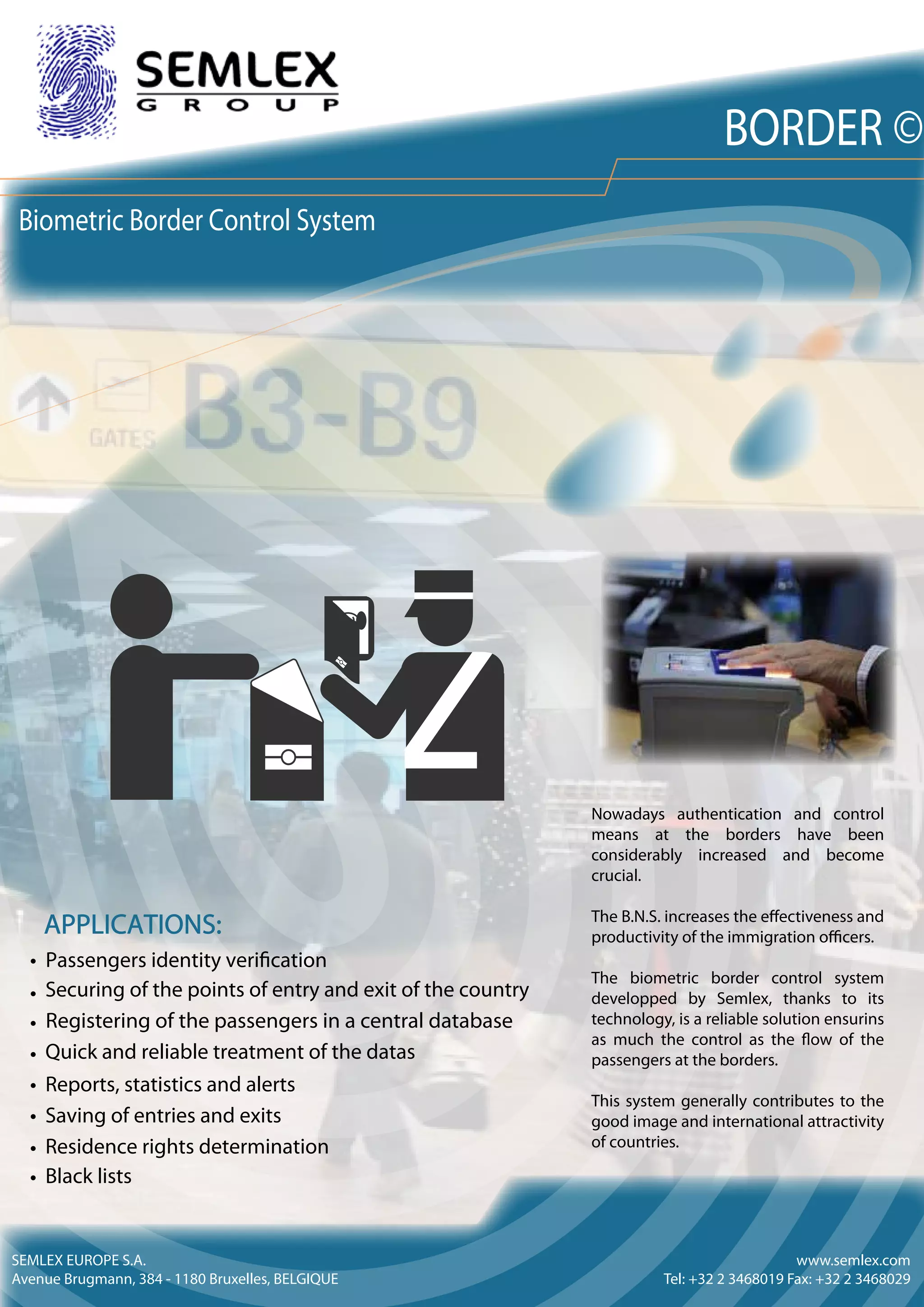 Semlex biometric border control system - ENG. | PDF