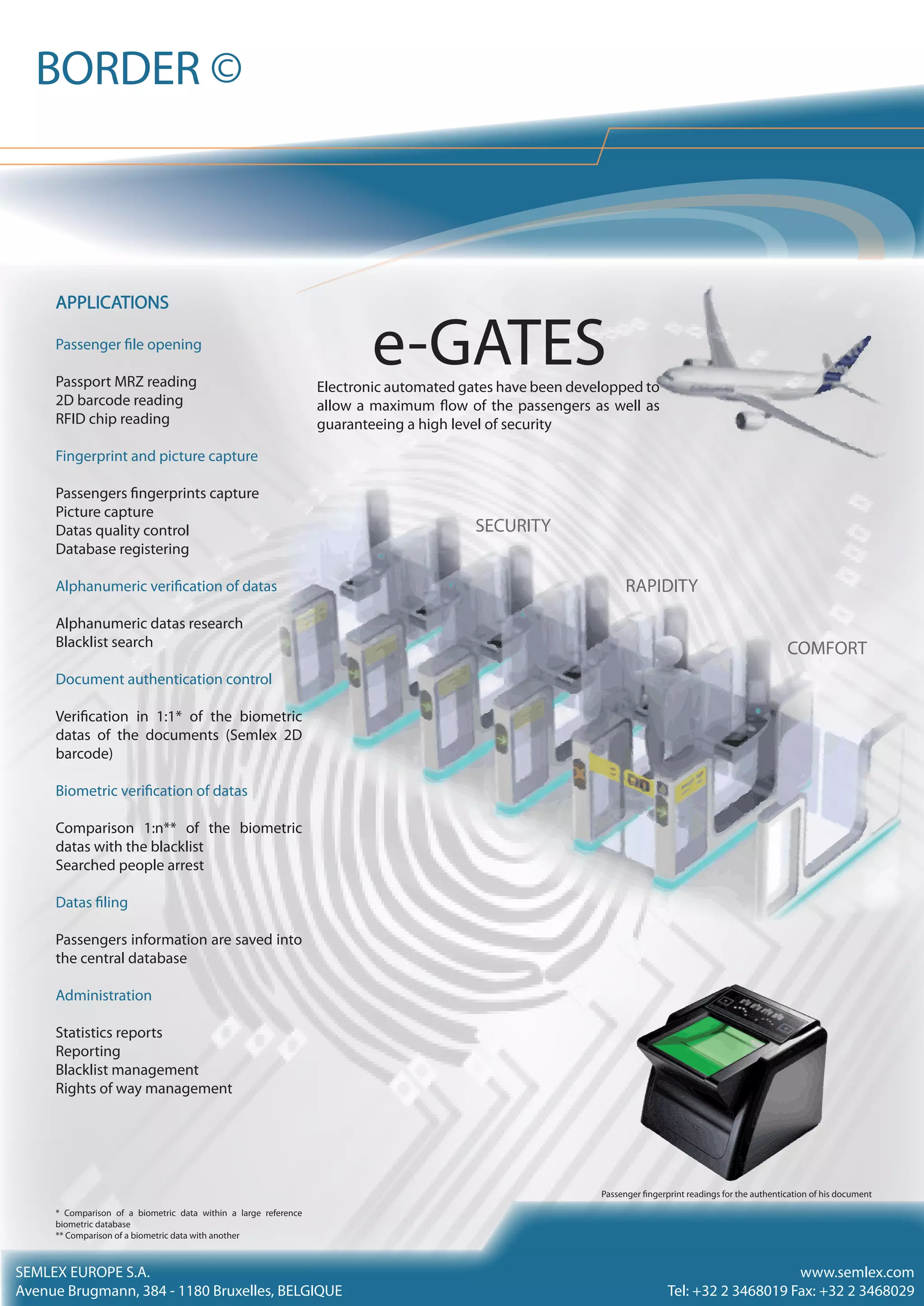 Semlex biometric border control system - ENG. | PDF