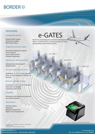 Semlex biometric border control system - ENG. | PDF