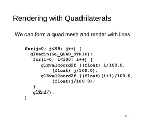 Curves and surfaces in OpenGL | PPT