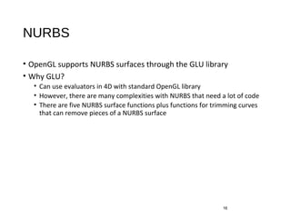 Curves and surfaces in OpenGL | PPT