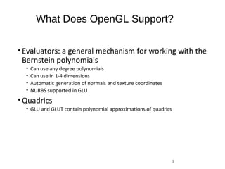 Curves and surfaces in OpenGL | PPT
