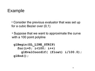Curves and surfaces in OpenGL | PPT