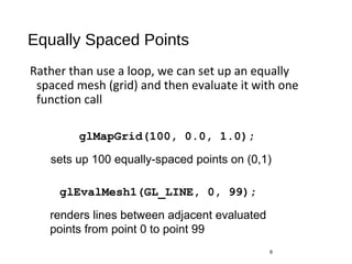 Curves and surfaces in OpenGL | PPT