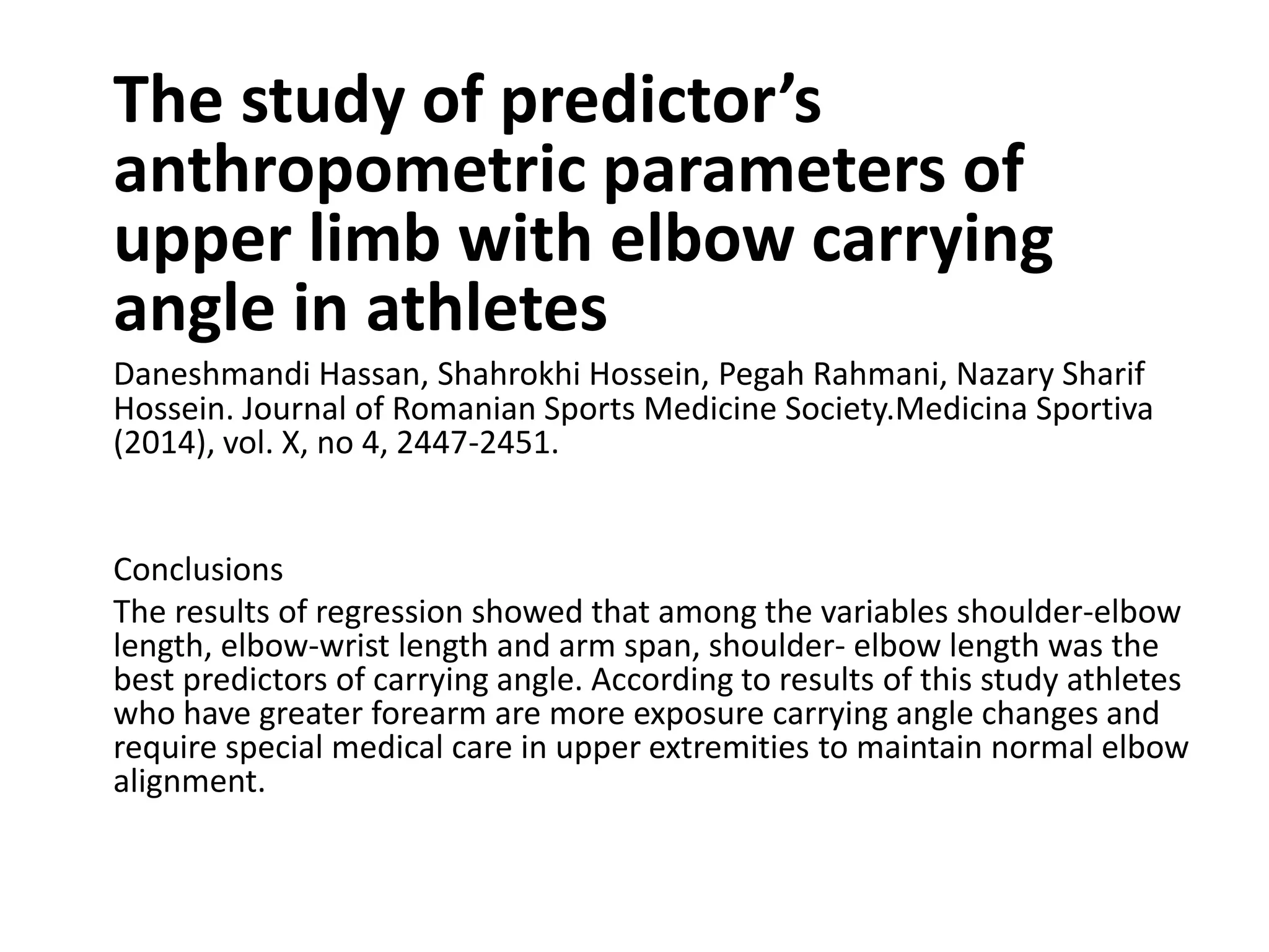 Carrying Angle | PPTX