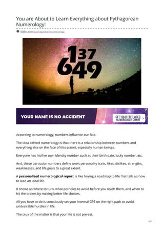 Pythagorean numerology - Slybu.com