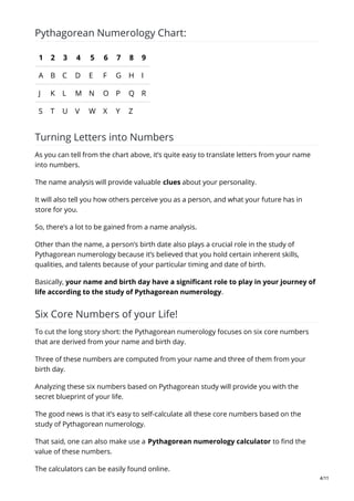 Pythagorean numerology - Slybu.com