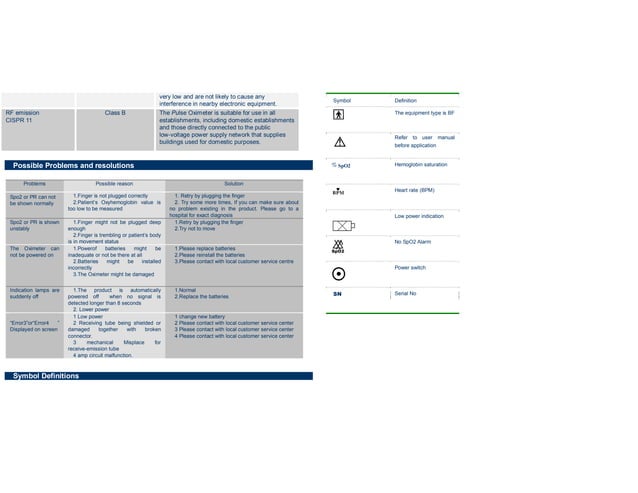 Sm 110 pulse oximeter | PDF