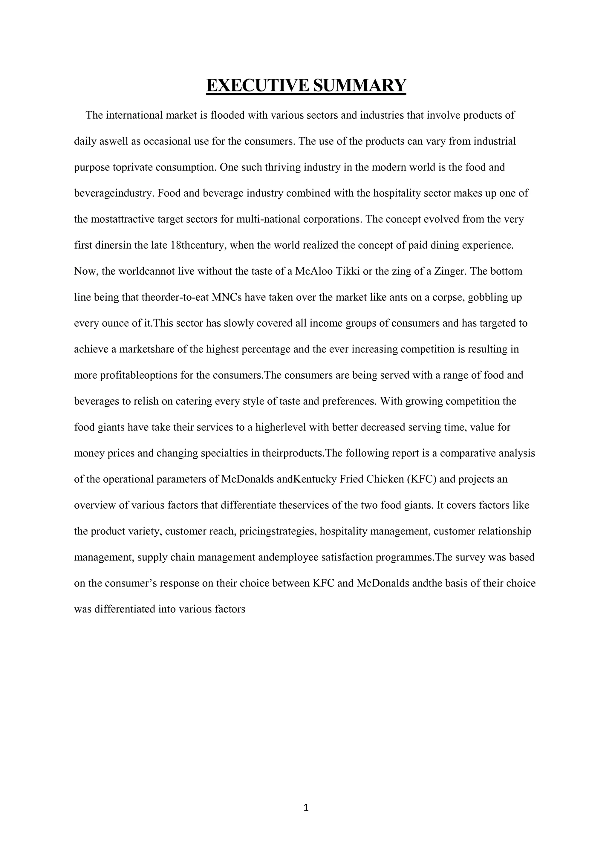 kfc vs macdonald world | DOCX