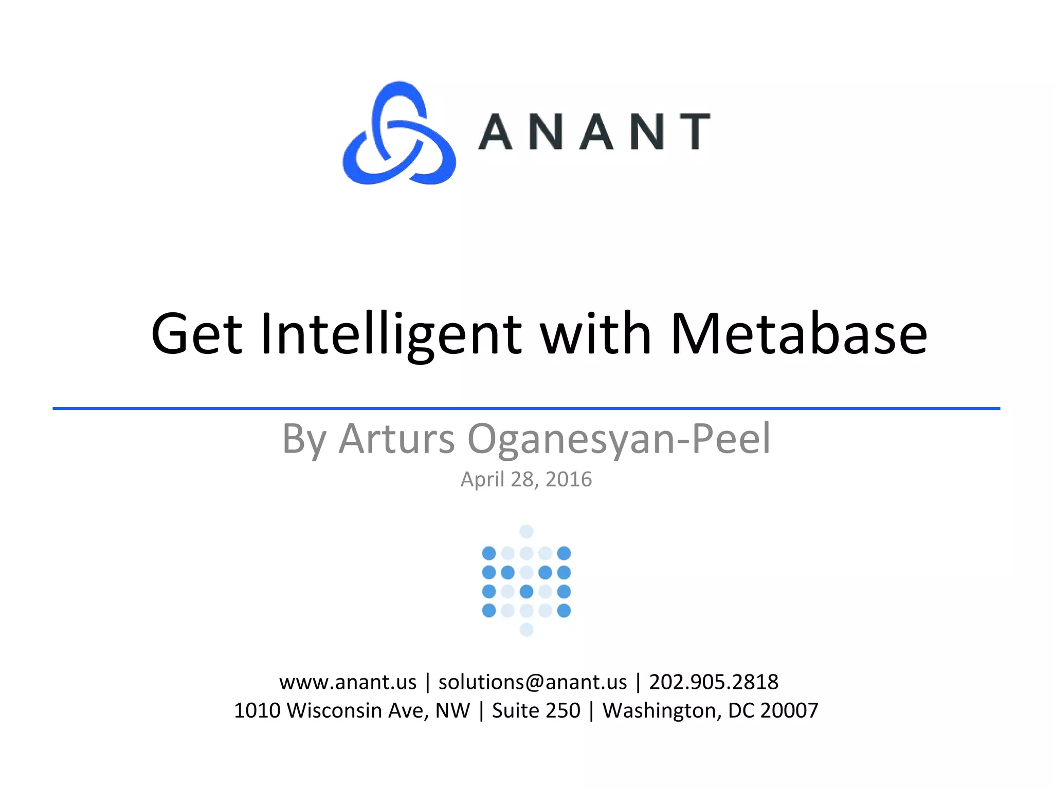 Get Intelligent with Metabase | PDF