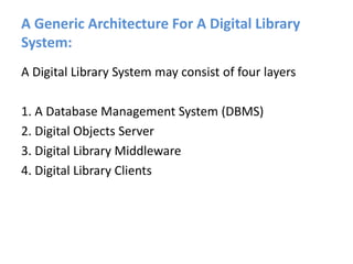 DIGITAL LIBRARY ARCHITECTURE | PPTX