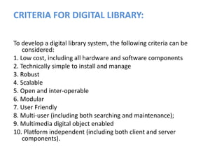 DIGITAL LIBRARY ARCHITECTURE | PPTX