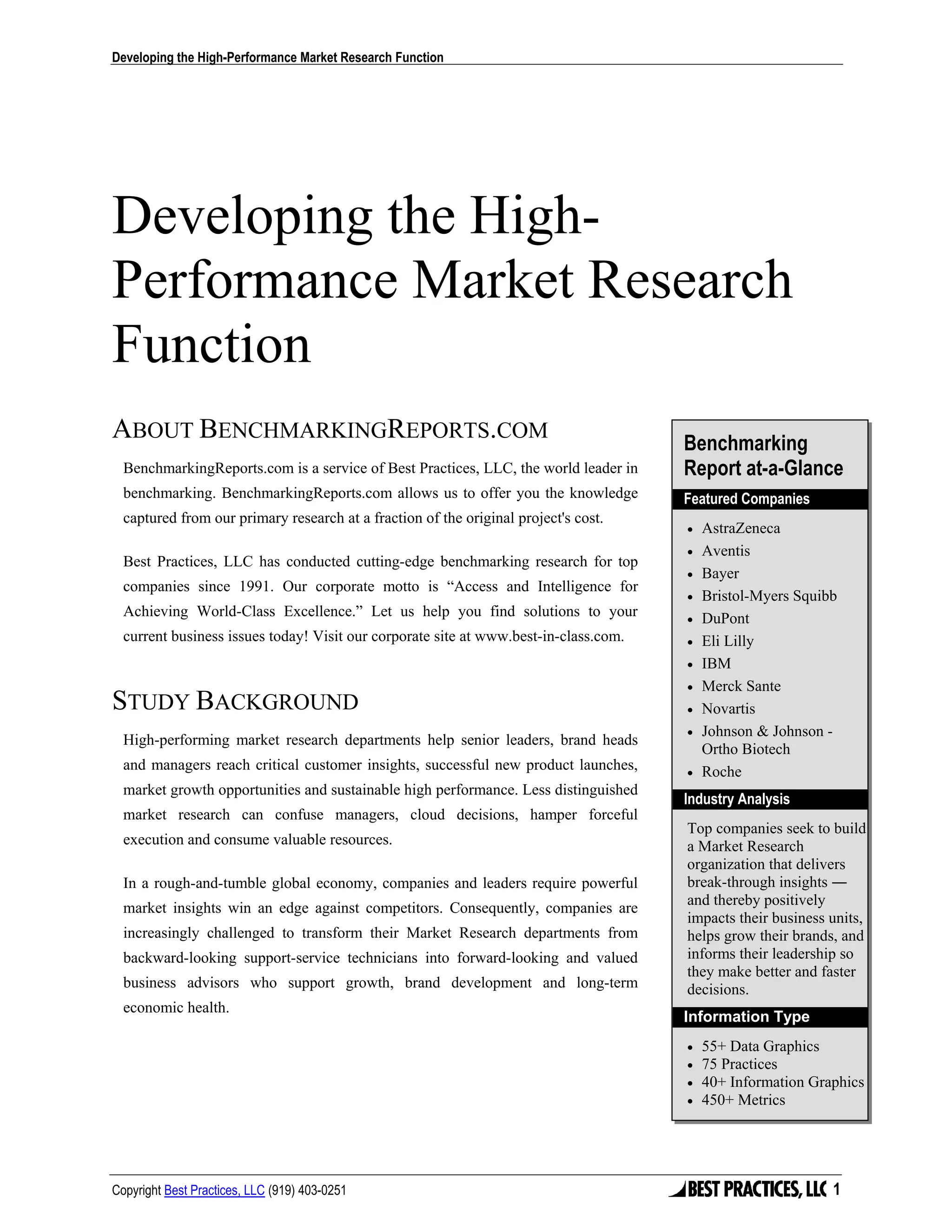 SM 169A High-Performance Market Research Functions Report Summary | PDF