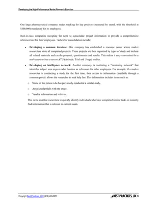 SM 169A High-Performance Market Research Functions Report Summary | PDF ...